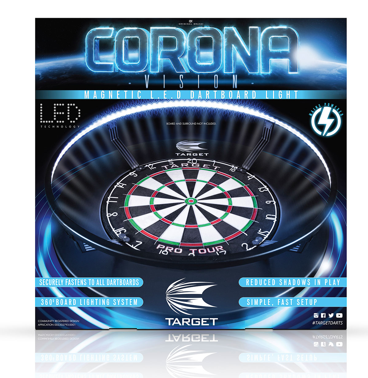 TARGET CORONA VISION - Illumination par LED de votre cible | Darts ...